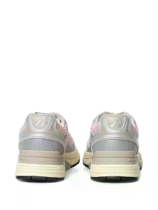 AUTRY Hyperway Sneakers In Powder And Feather Grey Synthetic Leather And Mesh - Silver