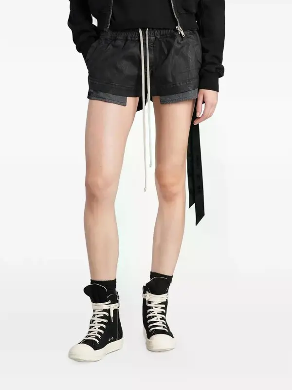 Rick Owens Fog Layered Drawstring Shorts - Black