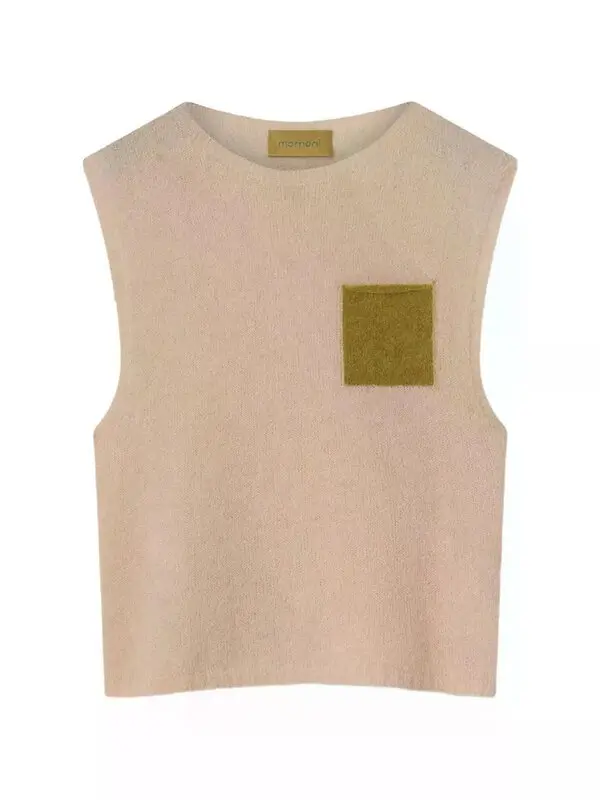 Momoni Sleeveless Chest Pocket Top