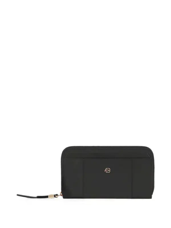 PIQUADRO Zip Around Leather Wallet