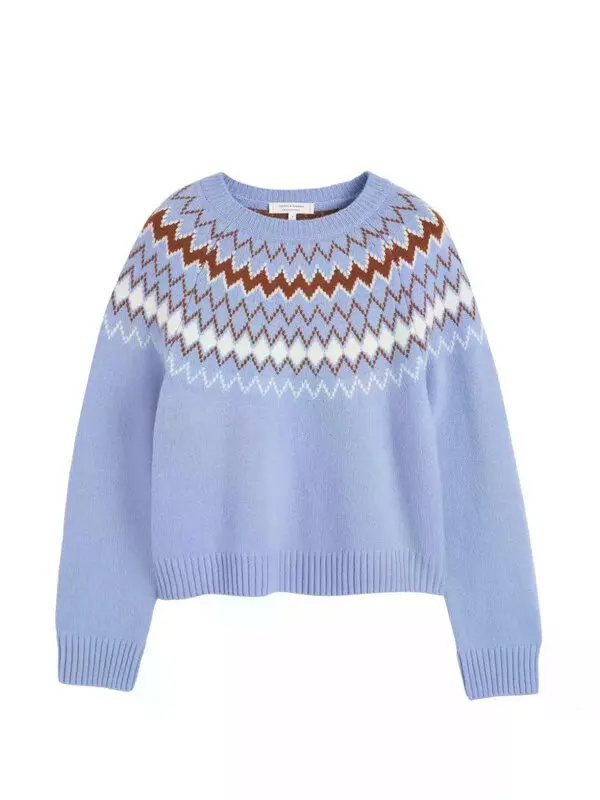 Chinti & Parker Fair Isle Round-neck Sweater - Blue