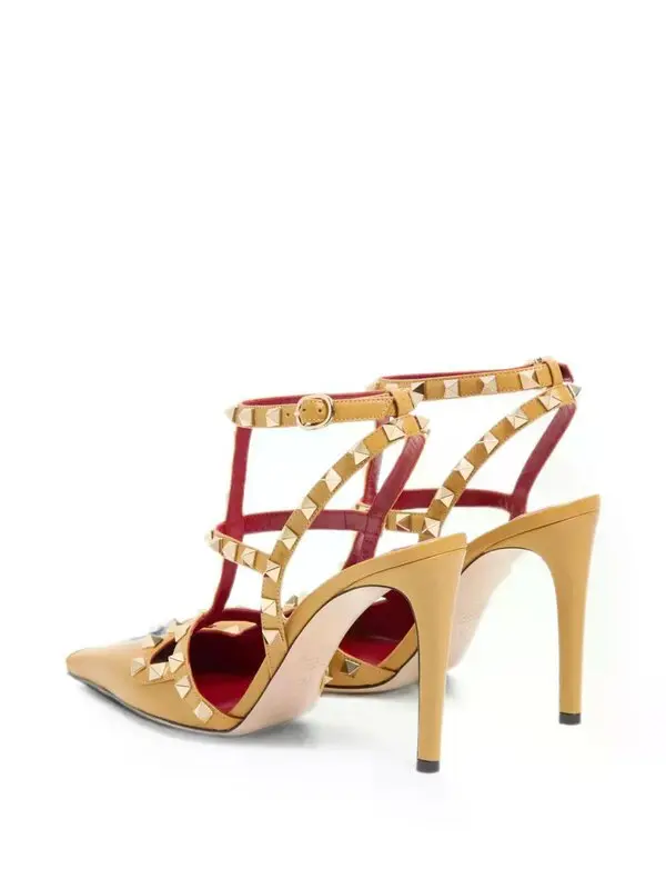 Valentino Garavani Rockstud Kidskin Pumps 100mm - Yellow