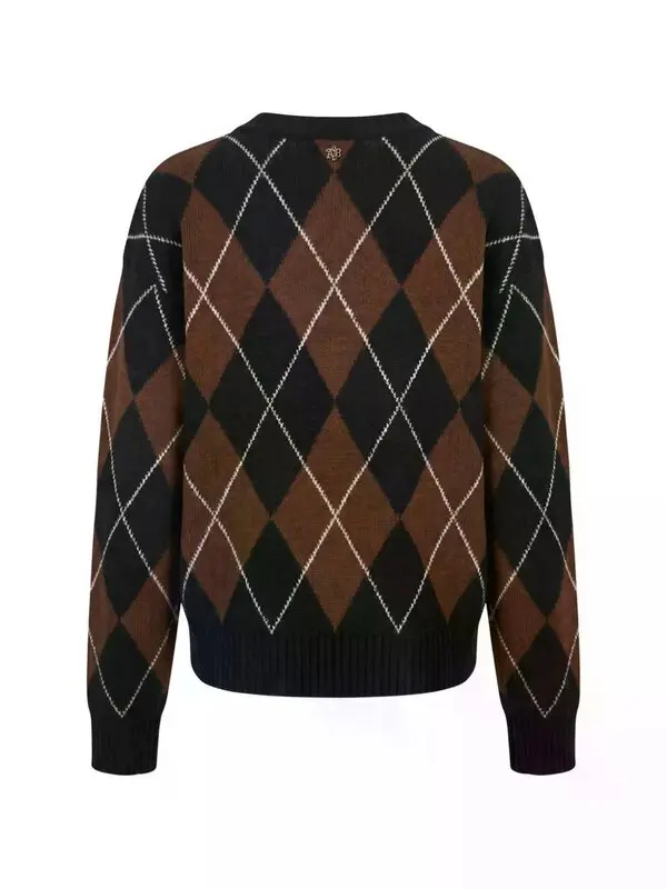 ANIYE BY Rebby Argyle-knit Sweater