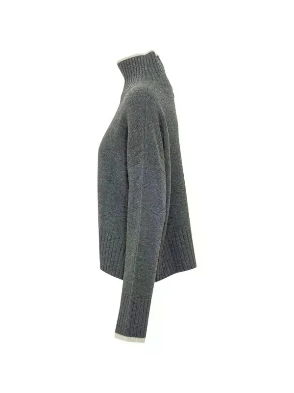 Pinko Ribbed-knit High-neck Wool Sweater
