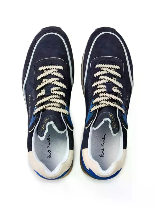 Paul Smith Navy Leather Aston Trainers