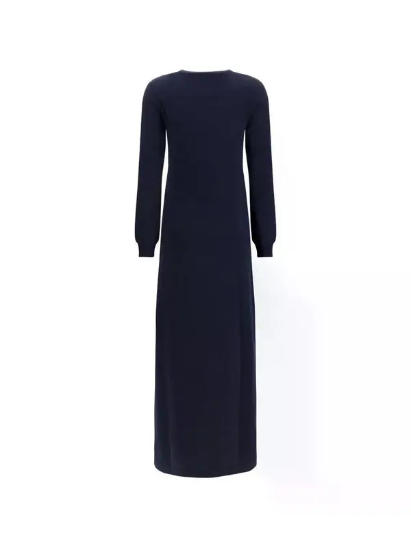 Malo Long-sleeve Maxi Dress - Blue