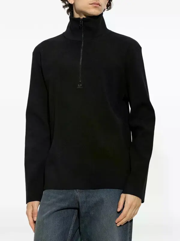 COURREGES Quarter-zip Wool Sweater