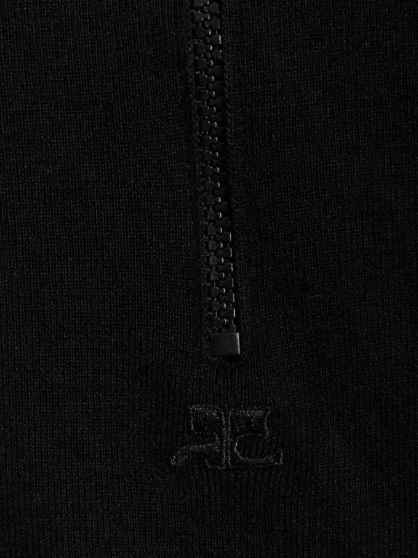 COURREGES Quarter-zip Wool Sweater