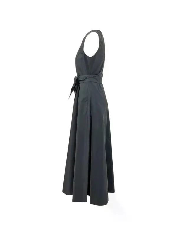 Max Mara Flared Taffeta Dress Navy