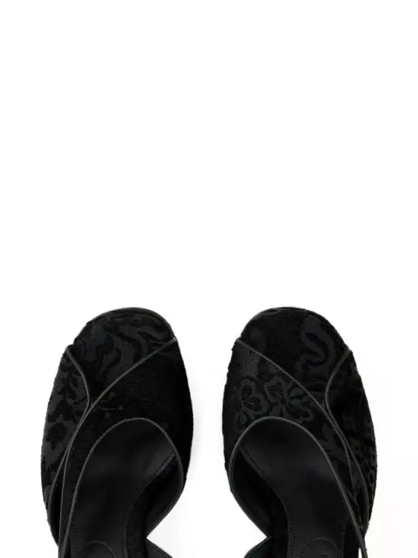 Etro Jacquard Platform Sandals With Paisley Motif