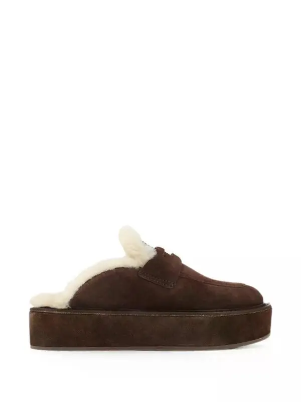 Miu Miu Shearling-lined Platform Mules