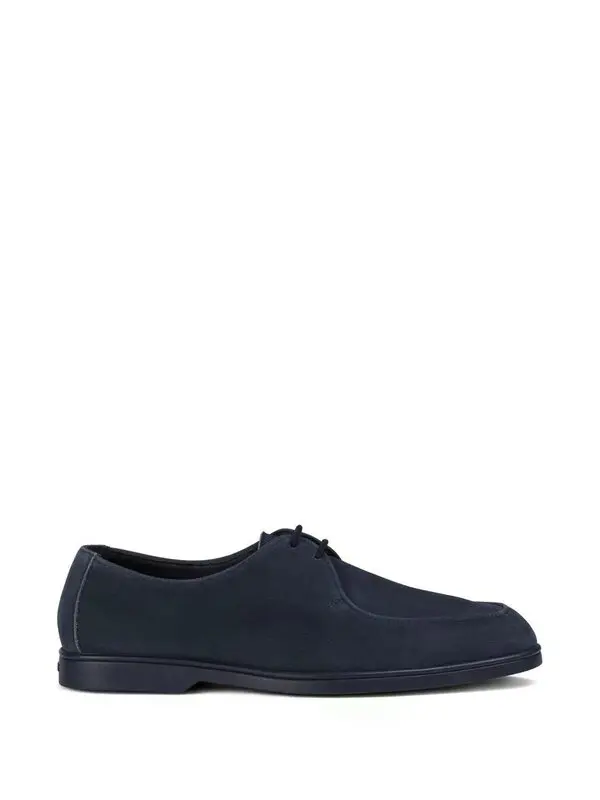 DOUCAL'S Suede Apron-toe Loafers Shoes