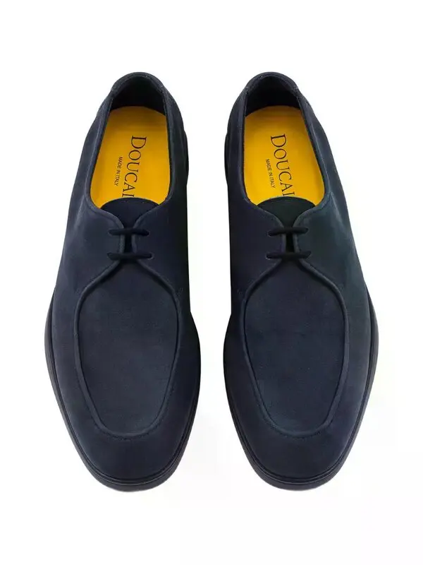 DOUCAL'S Suede Apron-toe Loafers Shoes
