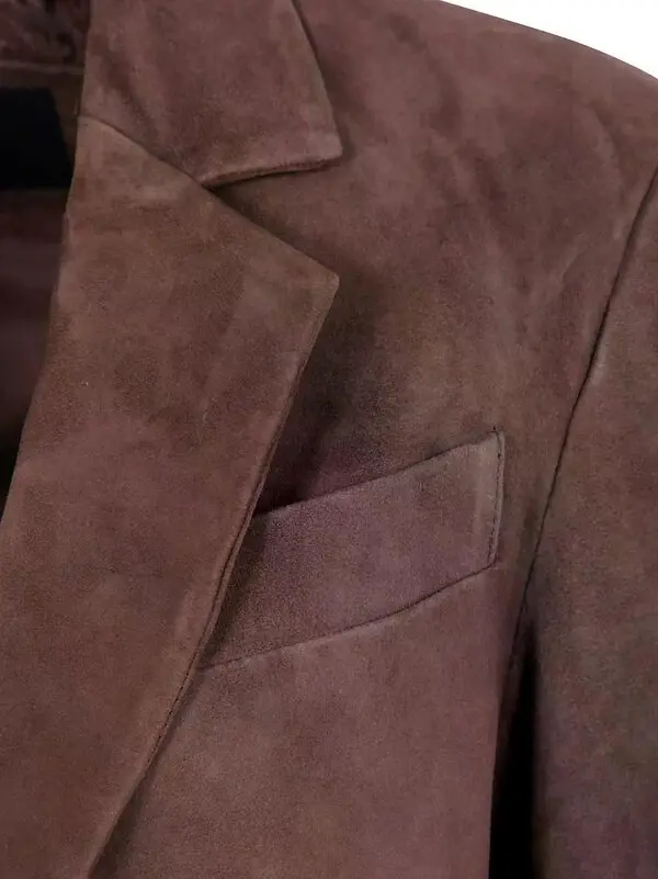 Seventy Suede Single-breasted Blazer