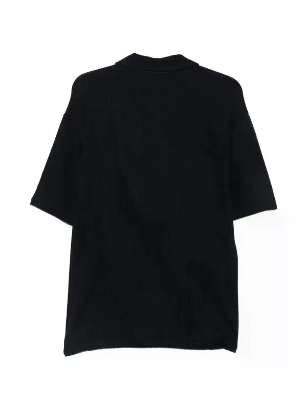 Giorgio Armani Ribbed-knit Polo Shirt