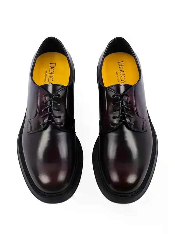 DOUCAL'S Lace-up Leather Derby Shoes