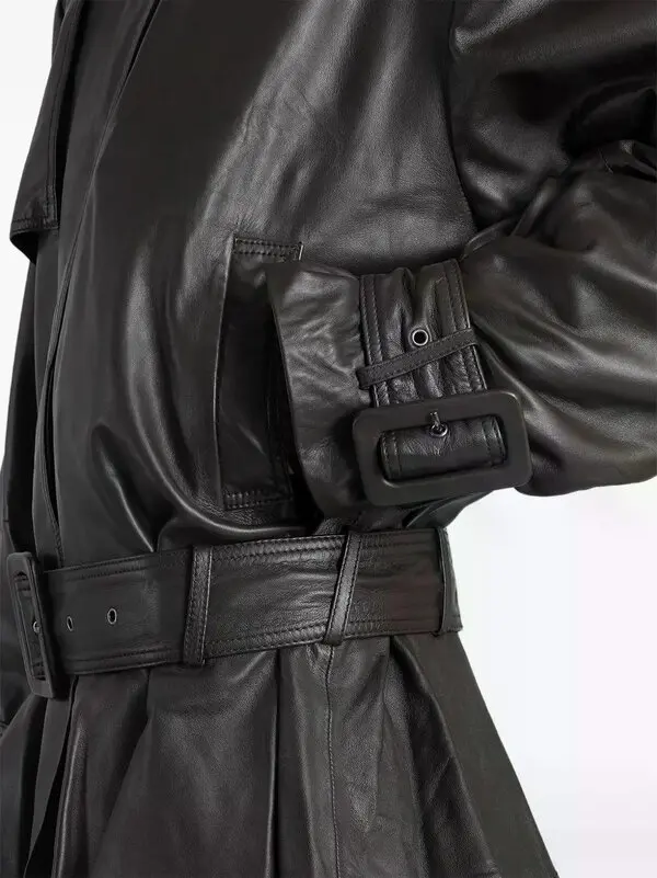 ROTATE BY BIRGER CHRISTENSEN Biker Leather Jacket Dark
