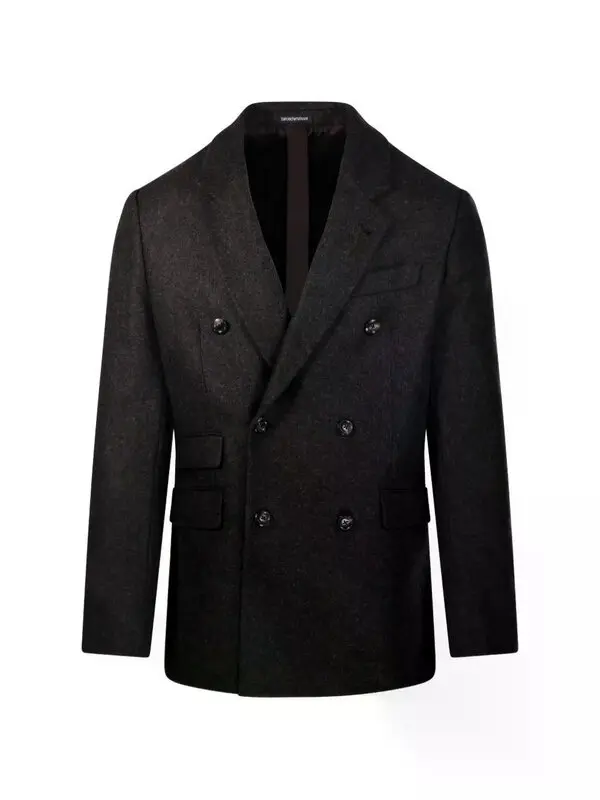 Emporio Armani Double-breasted Jacket - Grey