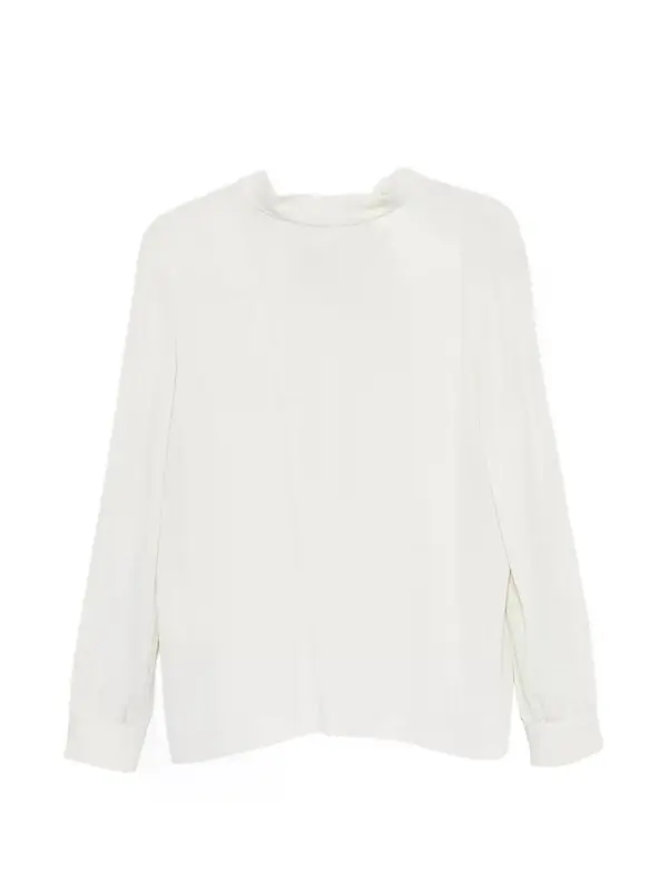 Giorgio Armani High-neck Silk Blouse - Neutrals