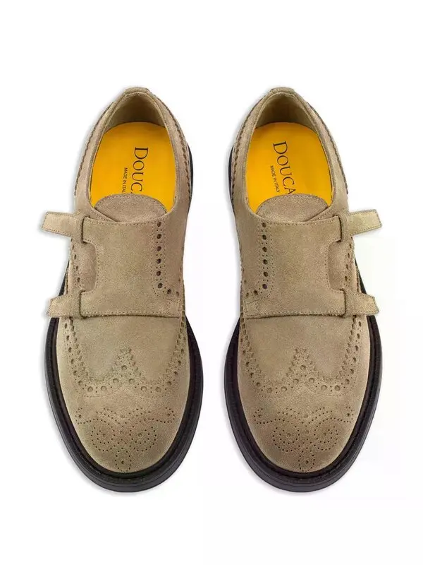 DOUCAL'S Brogue-detail Double-strap Monk Shoes