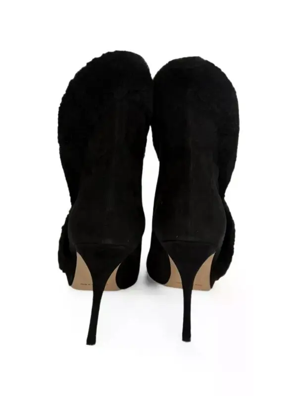 Manolo Blahnik 2020s Nestanu Shearling-trim Ankle Boots