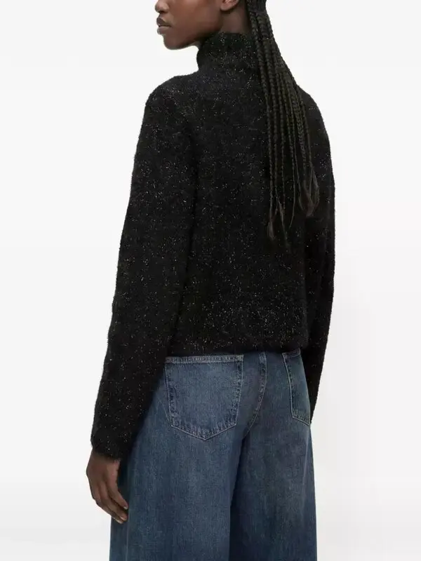 Karl Lagerfeld Half-zip Fluffy-knit Sweater