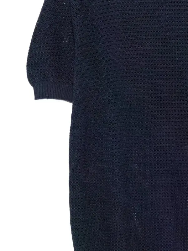 Tagliatore Perforated Knit V-neck Sweater