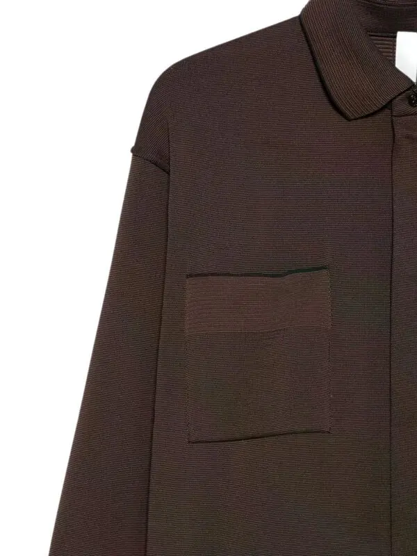 CFCL Ribbed-knit Chest-pocket Shirt