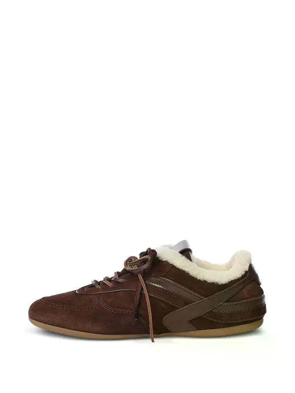Miu Miu Gymnasium Shearling-lined Suede Sneakers