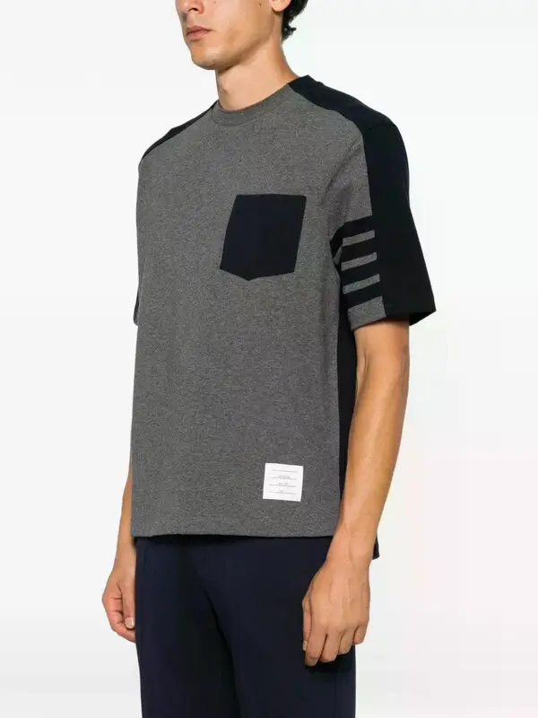 Thom Browne 4-bar Chest-pocket T-shirt