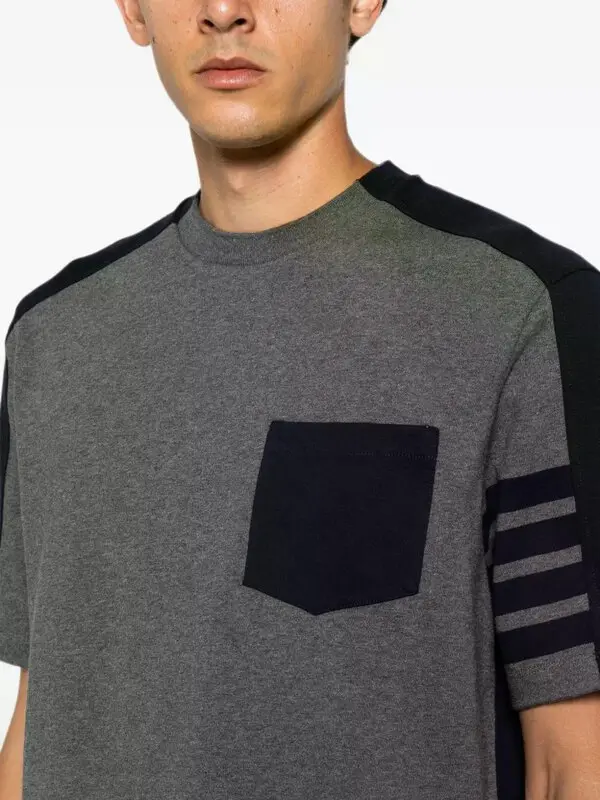 Thom Browne 4-bar Chest-pocket T-shirt