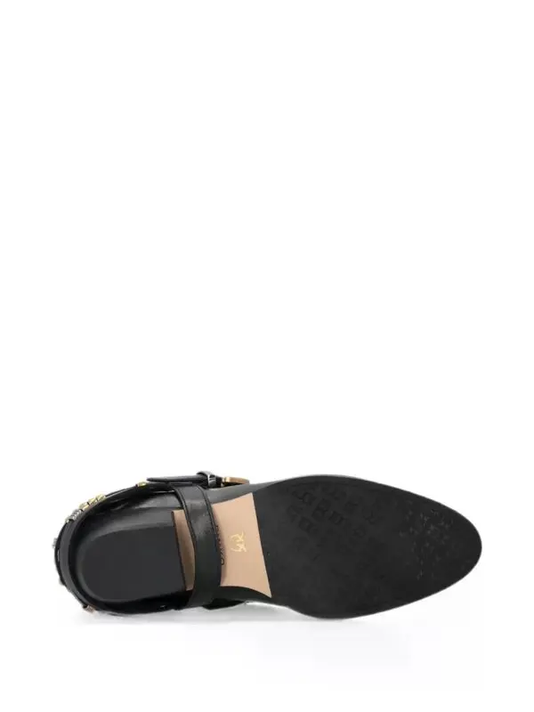 Pinko Buckle-detail Leather Ankle Boots