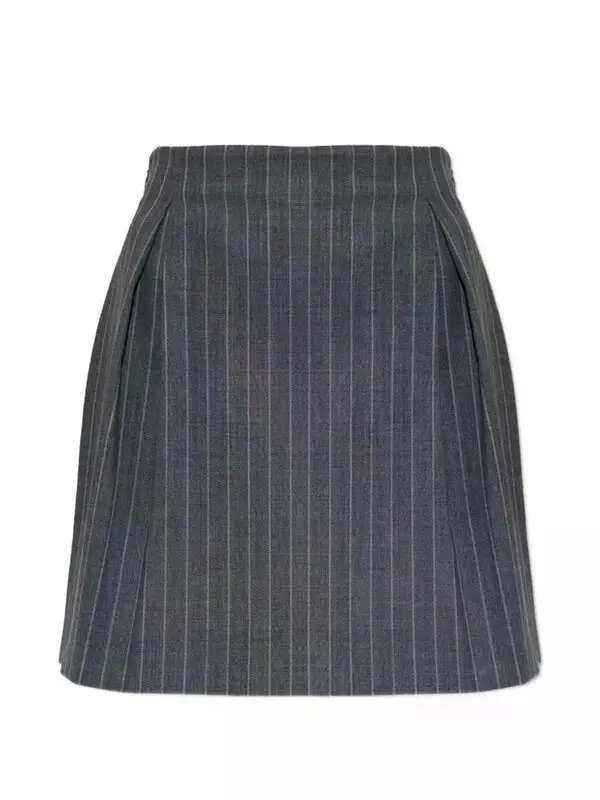 Valentino Garavani Pinstripe Pleated Skirt