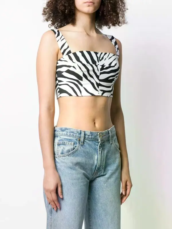 Dolce & Gabbana Zebra Print Bustier Top
