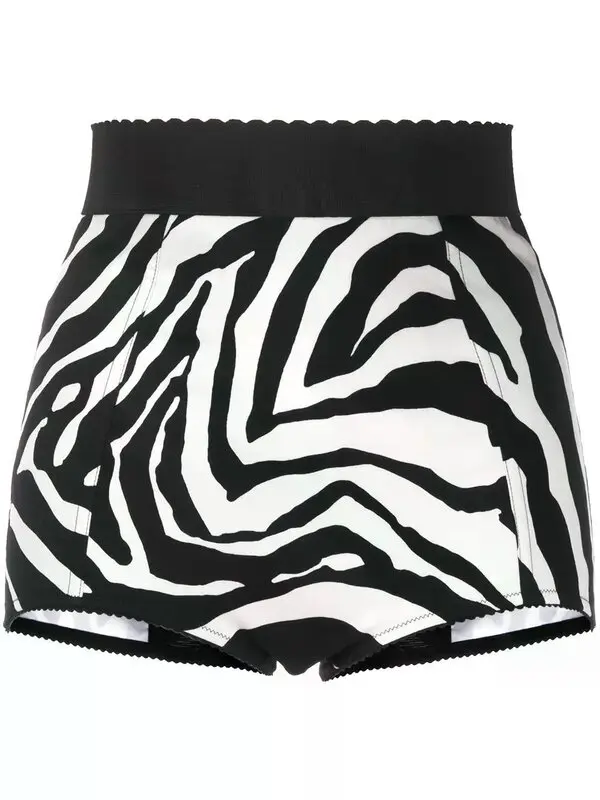 Dolce & Gabbana Zebra-print Shorts - Black