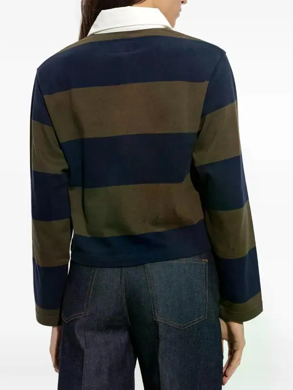 A.p.c. Striped Long-sleeve Polo Shirt