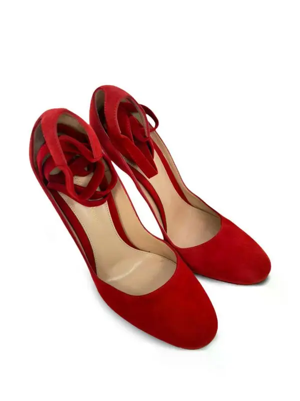 GIANVITO ROSSI Strappy Round-toe Pumps