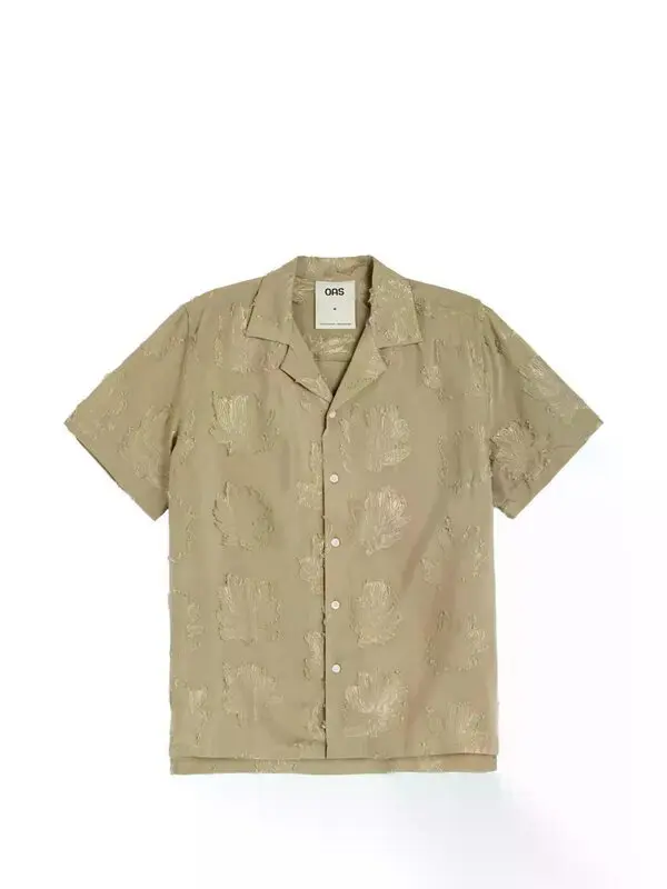 OAS Company Palmoza Rocco Button-down Shirt - Neutrals