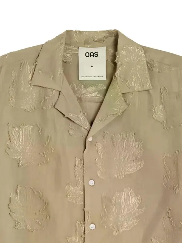 OAS Company Palmoza Rocco Button-down Shirt - Neutrals