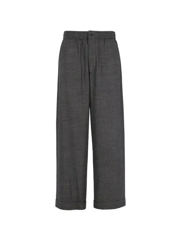 Giorgio Armani Elasticated-waistband Wide-leg Trousers
