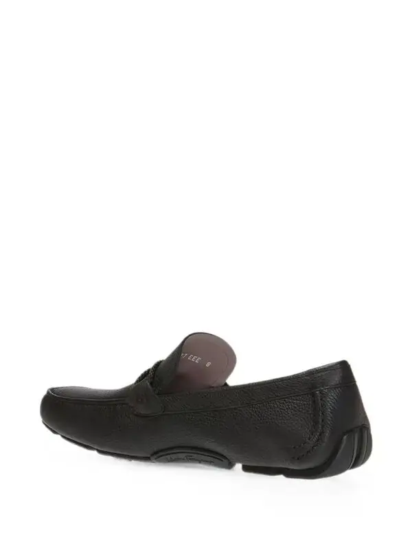 FERRAGAMO Gancini Pebbled Leather Loafers