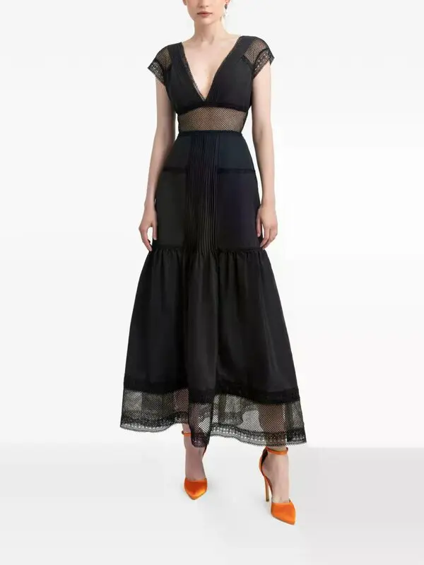 GEMY MAALOUF V-neckline Flared Dress