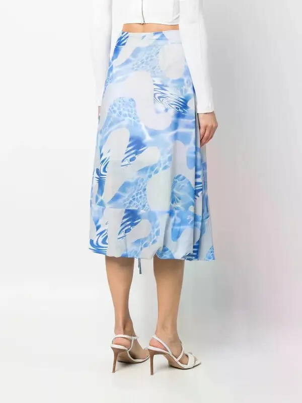 PERKS AND MINI Lily Pads Ruched Midi Skirt