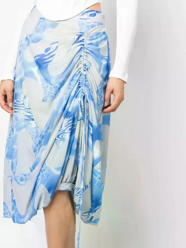 PERKS AND MINI Lily Pads Ruched Midi Skirt