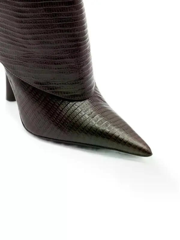 GIABORGHINI Reptile-print Knee-high Boots