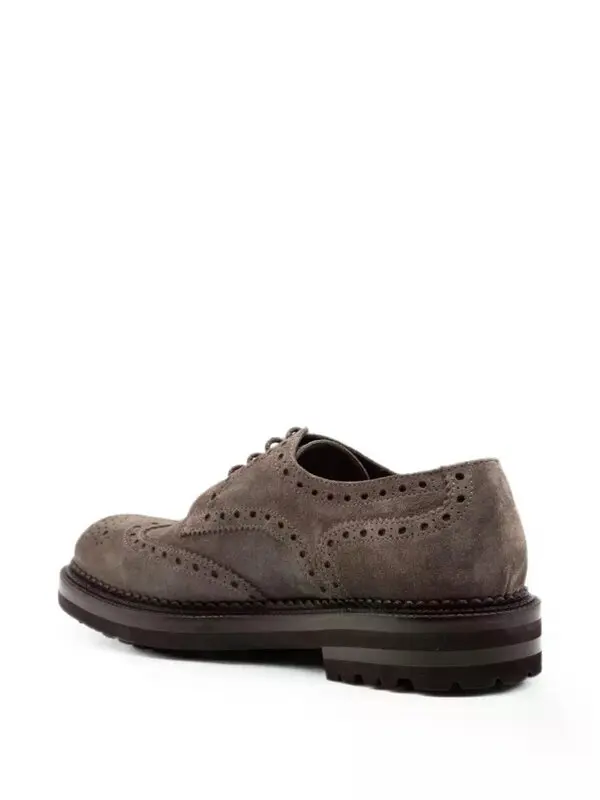 GREEN GEORGE Suede Brogue Derby Shoes