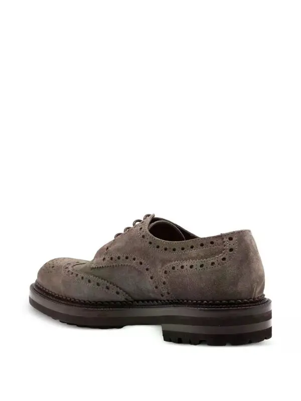 GREEN GEORGE Suede Brogue Derby Shoes