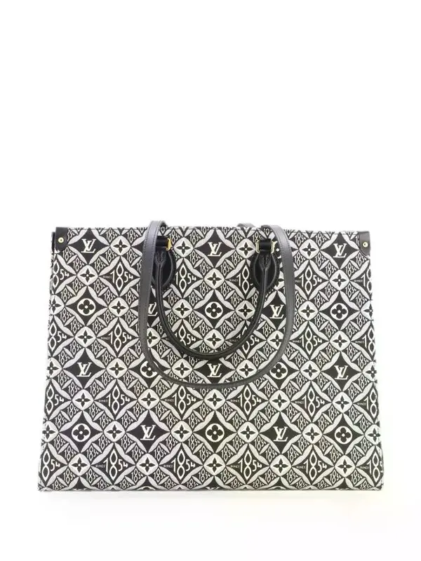 LOUIS VUITTON Onthego Limited Edition Since 1854 Monogram Jacquard Gm Tote Bag - Black