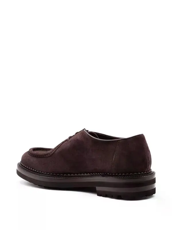 GREEN GEORGE Apron-toe Suede Derby Shoes