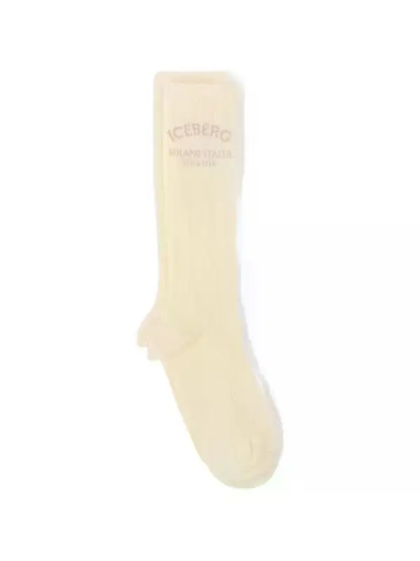 Iceberg Logo-intarsia Ribbed Socks